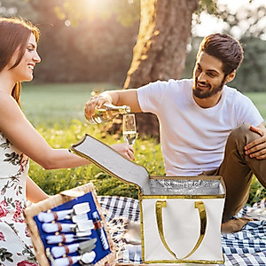 SOLUSTRE Insulated Food Carrier Bag, 8 Inch Reusable Grocery Shopping Bag Warming Cooler Pizza Catering Bag Food Tote for Hot and Cold Food Beverages