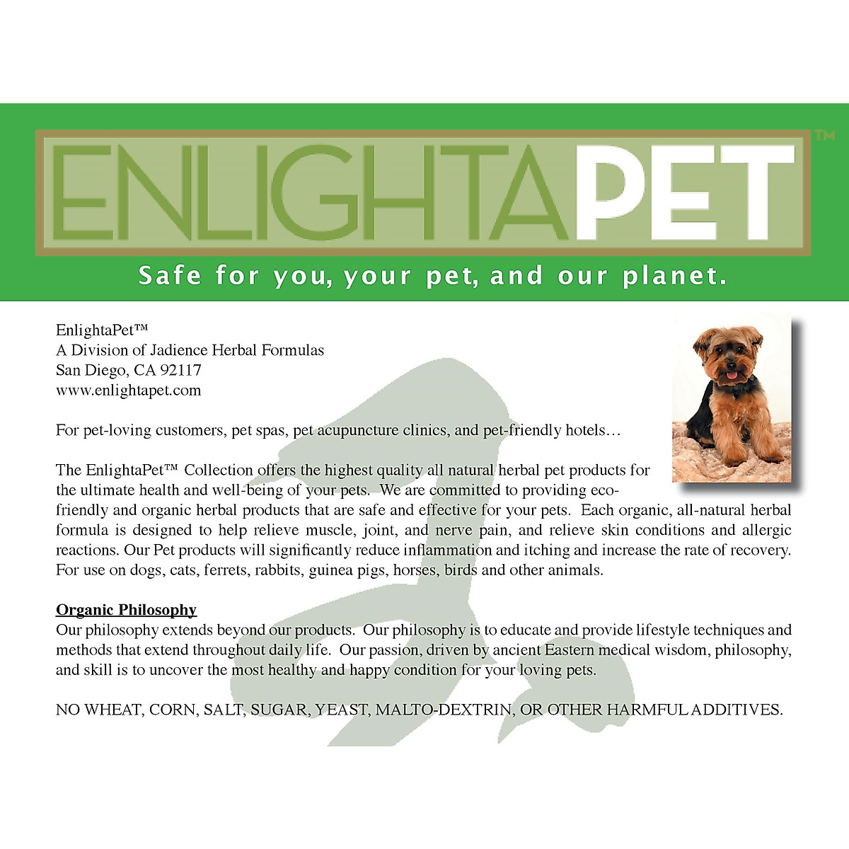 JADIENCE Dog, Horse & Cat Skin Soothing Gel: Homeopathic Treatment for Hotspots, Rashes & Sores | All Natural Pet Wound & Lesion Care | Provides Relief for Itching, Discomfort & Pain | EnlightAPet