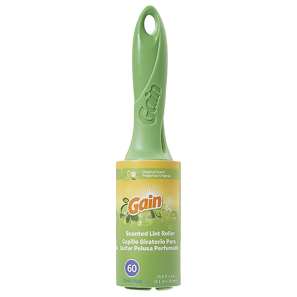 Gain Original Scent 60 Sheet Lint Roller, Standard,Green
