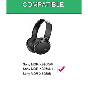 Replacement Ear Pads Compatible with Sony MDR-XB950BT XB950AP XB950B1 XB950N1 Wireless Headphones (XB950-BK)