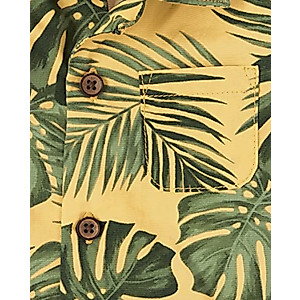 The Children's Place Baby Boys Sleeve Button Down and Shorts 2-Piece Set 2-Pack, Tropical Green, 0-3 Months