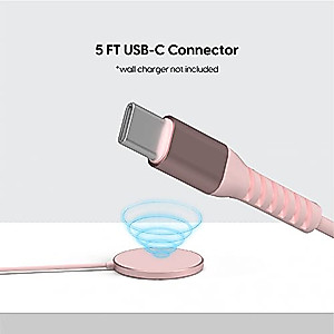 TALK WORKS Compatible with MagSafe Charger for iPhone 12, 13 with 6ft USB-C Cable Connected (No Wall Adapter) Magnetic Fast Charge Cord for Apple iPhone 13, 12 Pro/Max, Mini & Mag Safe Cases - Pink