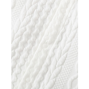 MIEKISA Baby Boys and Girls Winter Long Sleeve White Hooded Romper Infant Outfit (White, 3-6M)