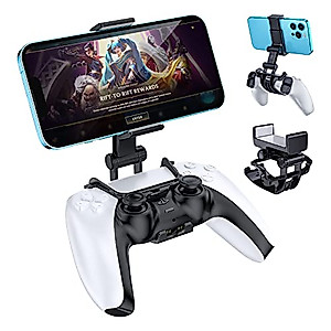 WixGear PS5 Controller Phone Mount Clip, Mobile Gaming Clip CellPhone Stand Holder Replacement for Playstation 5 Dualsense Controller Remote Play