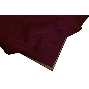 Cotton Home Depot 5-Pc Silk Satin Comforter Set 1-Piece Quilted Box Stitching Comforter 1 Flat Sheet 1 Fitted Sheet with 2 Pillow Case 400 GSM Microfiber Fill Comforter Set.Size-Twin Colour Burgundy