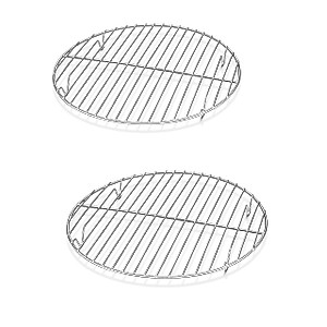 Herogo Round Cooling Rack for Cooking and Baking Set of 2, 9 Inch Stainless Steel Grill Steaming Rack Fit Stockpot Air Fryer Canning, Healthy, Smooth Edge, Oven and Dishwasher Safe
