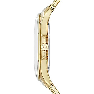 A|X ARMANI EXCHANGE Men's Slim Stainless Steel Watch, Color: Gold (Model: AX2145)