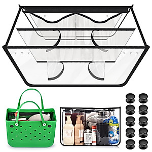 2024 NEW Accessories for Bogg Bag - Divider for Bogg Bag XL，Inserts for Bogg Bag, Bag Dividers, Organizer for bogg bag and Divide Space,Transparent & Black