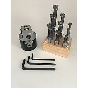 Boring Head 2"(7/8-20) With MT2 Shank 3/8-16 Thread and 9Pcs 1/2" Shank Boring Bar Sets