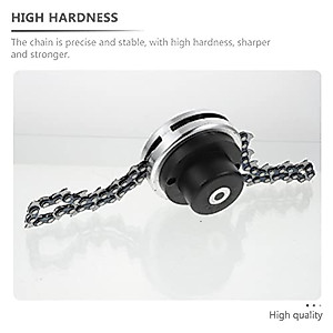 FOMIYES Lawn Mower Chain Grass Trimmer Head Chain Brushcutter Garden Trimmer Grass Cutter Spare Parts Garden Tools Mowers Replacement Accessory Black