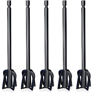 Resin Mixer Epoxy Mixer Paddles Plastic - 6 Reusable Multipurpose Bidirectional Paint Stirrer for Drill Epoxy & Paint Mixer Drill Attachment - Paint Stirrers Epoxy Stirrer - Paint Mixer for Drill