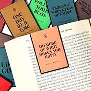 Folio Motivational Affirmation Quote Mantra Magnetic Bookmarks - Set of 12 Inspirational Bookmarks for All Ages, Men, Women, Teens Girls Students for Friends, Coworkers & Student Incentives!