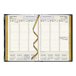 Brownline 2024 Executive Weekly Planner, Appointment Book, 12 Months, January to December, Sewn Binding, 8.187" x 5.625", Trilingual, Assorted Colors (CBE507.ASX-24)