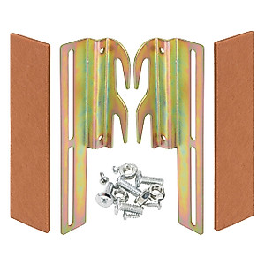 Katai - Hook On Bed Frame Brackets - Set of 2 Headboard Adapter Brackets - Heavy Duty 711 Bolt On Conversion Kit - Complete with Installation Hardware and Adhesive Furniture Pads