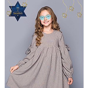 The Dreidel Company Hanukkah Dreidel Shaped Glasses, Costume Dress-Up Pretend Play (3-Pack)