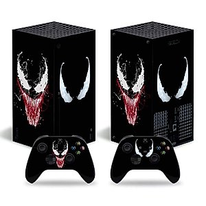 The Console Wrap Xbox Series X Console Skin and Xbox Series X Controller Skins Set, Xbox Series X Skin Wrap Decal Sticker, Venom Decal Kit