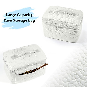 MYBAGZING Cute Crochet Bag Organizer - Yarn Storage Organizer - Yarn Bag for Crocheting - Yarn Storage - Yarn Holder for Crochet Accessories and Supplies, Crochet Hooks, Crochet Gifts