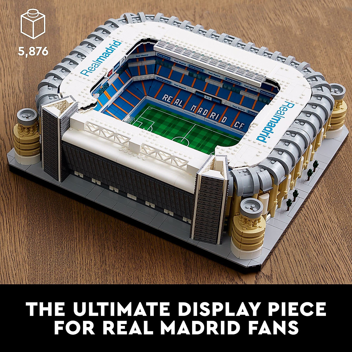 LEGO Icons Real Madrid Santiago Bernabéu Stadium 10299 Building Set - Soccer Field and Model Building Kit for Adults, Home and Office Collectible Decor Piece, Great Gift Idea for Sports Fans
