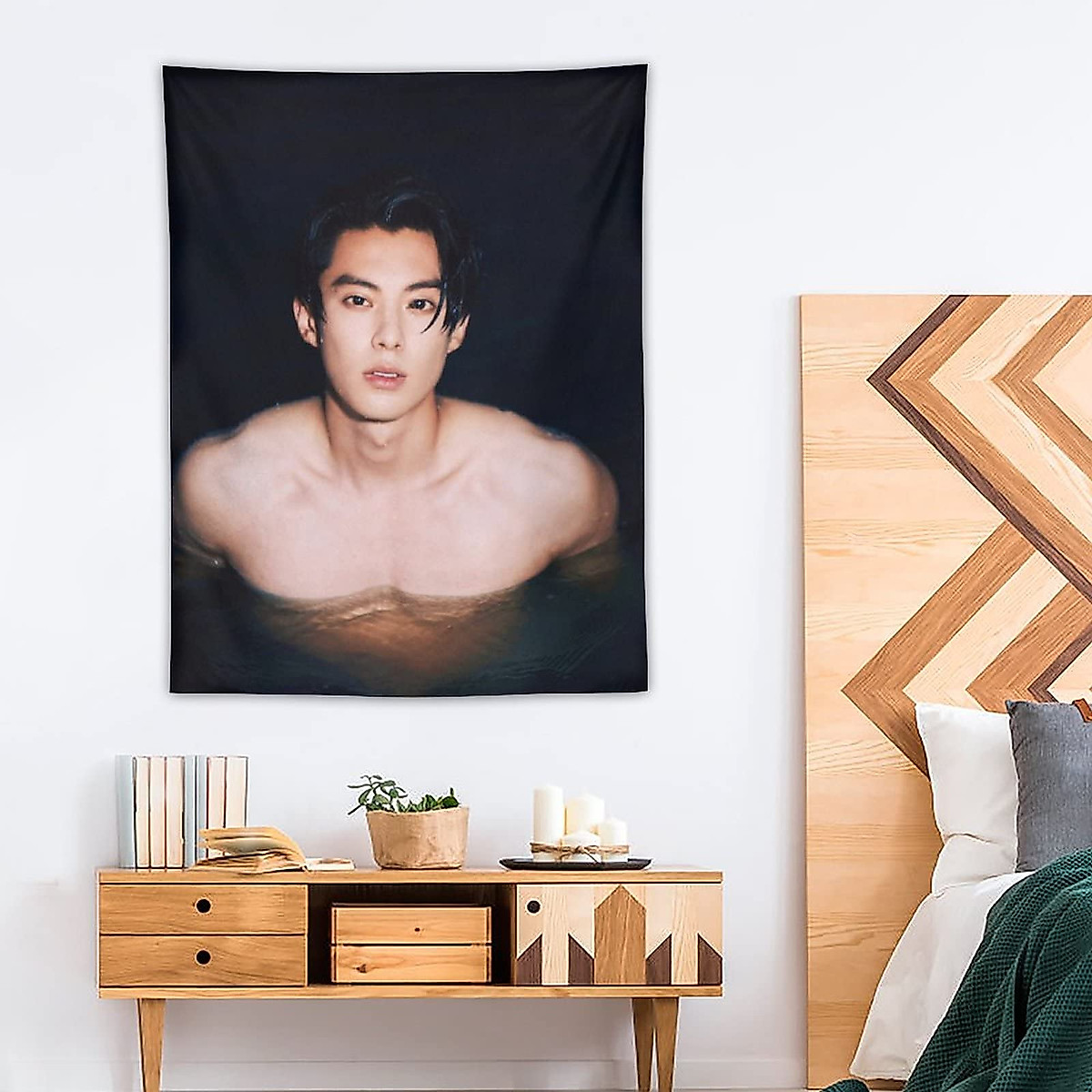 BAOJUN Dylan Wang Actor China Poster Sexy Artworks Polyester Tapestry Room Aesthetic Wall Art Prints Home Modern Decor Gifts 30"x40"