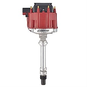 Proform 66941RM Mechanical Lockout HEI Racing Distributor with Steel Gear and Red Cap for Chevy V8