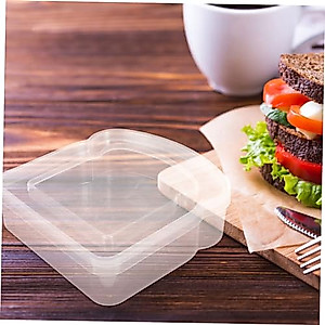 Hoement Lunch Box Container Sandwich Space Box Toast in Plastic Sandwich Containers for Picnic