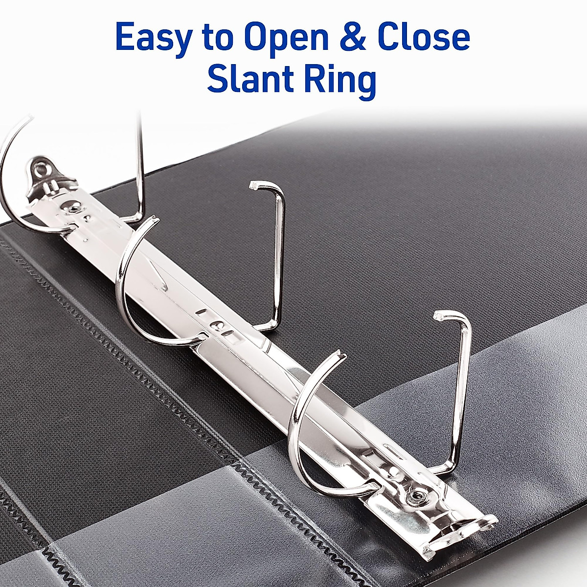 Avery Durable View 3 Ring Binder, 3 Inch Slant Rings, 1 Black Binder (17041)