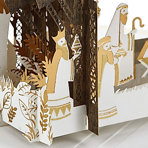 Hallmark Signature Paper Wonder Religious Pop Up Christmas Card (Nativity)