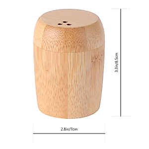 DOITOOL Bamboo Toothpick Dispenser Toothpick Boxes Decorative Toothpick Jar Fruit Picks Cotton Swabs Container for Home Restaurant Hotel Random