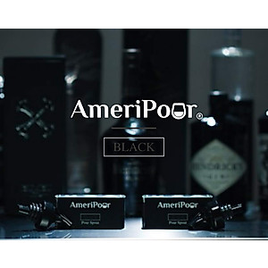AmeriPour - Black - Speed Pours for Liquor Bottles – Made 100% In USA - With Collar - Also a Great Home Kitchen Olive Oil Dispenser Spout for Wine, Spirits, Syrups, and Vinegar. Large Cork