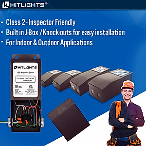 HitLights Dimmable LED Driver Transformer 12V 150W, Magnetic Power Supply 120VAC to 12VDC, Compatible with Lutron and Leviton Dimmers, for LED Strip Light, Kitchen, Cabinet, Class2, ETL Listed