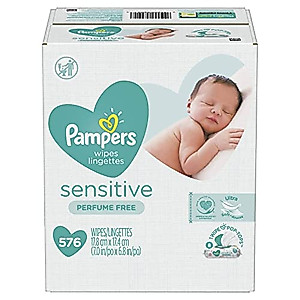 Pampers Baby Diaper Wipes Sensitive 9X Refill, 576 Count