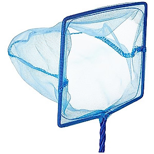 Marina 3-Inch Blue Fine Nylon Net with 10-Inch Handle, Aquarium Maintenance Tool, Blue, 11273