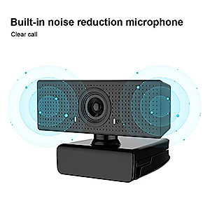 Zyyini Bindpo 1080P 30fps USB Webcam, 2MP PC Laptop Web Camera with HD Microphone, Automatic White Balance, Plug and Play for Video Conference, Online Teaching, Recording