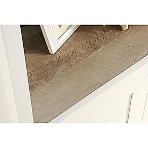 Sauder Cottage Road Library with Doors, Soft White finish