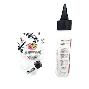 Art Glitter Glue Designer Dries Clear Adhesive 2 oz with Ultra Fine Metal Tip
