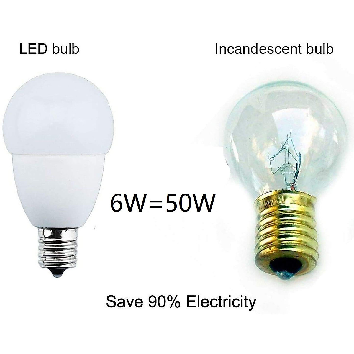 Lxcom Lighting E17 LED Bulb 6W Globe Light Bulbs E17 Intermediate Base 50W Incandescent Bulb Equivalent G14 LED Bulbs Warm White 3000K 600LM for Home Office Restaurant, 4 Pack