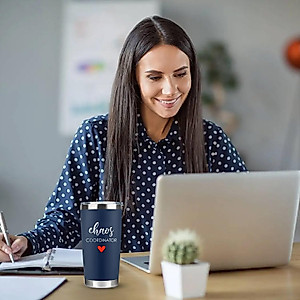 CHICKOR Chaos Coordinator Tumbler 20oz - Funny Gifts for Women, Stainless Steel Insulated Cup with Lid & Straw, Travel Mug for Work, Boss, Coworker, Mom, Strong Women Gifts