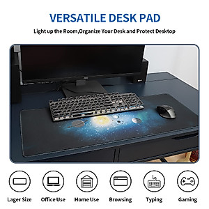 Full Desk Mat, Mouse Pad Keyboard Pad Desktop Accessories Home School College Decor Supplies Pretty Mousepad Big Computer Office Essentials Women Boys XL