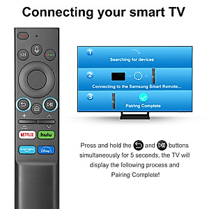 New Replacement Voice Remote for Samsung TVs, only for Samsung-TV-Remote with Voice Function, for Samsung QLED UHD HDR FHD 4K 8K Smart TV