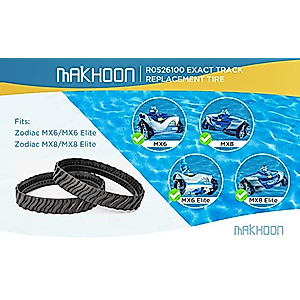 Makhoon R0526100 Track Replacement Compatible with Zodiac MX8, MX6 Pool Cleaner Tire Track R0526100 (4)