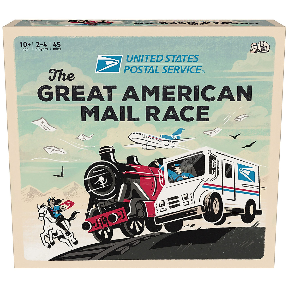 USPS Great American Mail Race: A Letter-Carrying Family Board Game for Kids 10+ and Adults