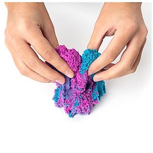 Kinetic Sand, 6lbs Bucket with 3 Colors of All-Natural and 3 Tools, Play Sand Sensory Toys for Kids Ages 3 and up