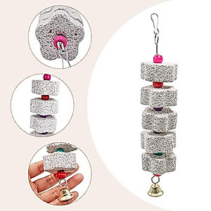 Hamster Lava Bites, Small Animal Pet Bunny Chew Toys, Teeth Grinding Block & Wooden Apple Molar Toy for Rabbit Chinchilla Guinea Pigs Squirrel Parrot Rats Chewing Playing Improve Dental Health (H01)