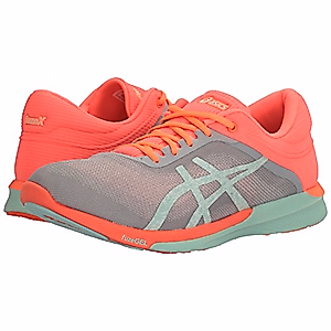 ASICS Women's Fuzex Rush Running Shoe, Mid Grey/Bay/Flash Coral, 6.5 M US