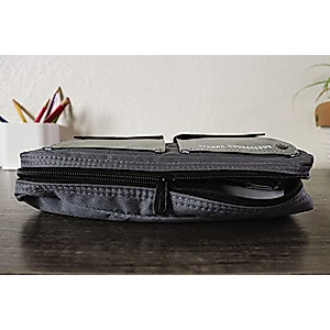 Bible Cover for Boys, Zippered, with Handle, Canvas, Gray, Medium