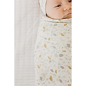 Large Premium Knit Baby Swaddle Receiving Blanket "Arlo" by Copper Pearl