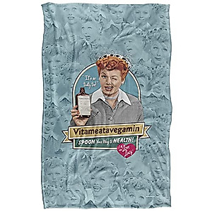 Trevco I Love Lucy Vitameatavegamin Silky Touch Super Soft Throw Blanket 36" x 58"