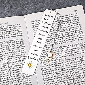 Sunflower Gifts Bookmarks for Women Her Inspirational Spiritual Gifts for Women Girl Birthday Christmas Stocking Stuffers Graduation for Adult Teen Girls Daughter Come of Age Friendship Present