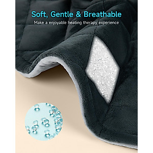 Weighted Heating Pad for Neck and Shoulders, ALLJOY【3lb】 Weighted Heating Pad for Pain Relief,22"x18" Electric Heating Pad, 5 Heat Settings & 4 Auto-Off, Gifts for Women Men Mom Dad