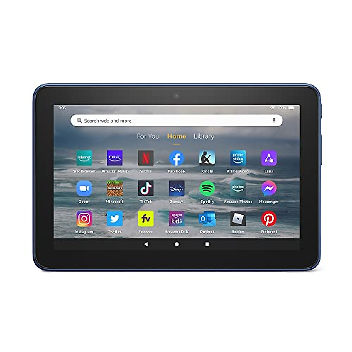Amazon Fire 7 tablet, 7” display, 16 GB, 10 hours battery life, light and portable for entertainment at home or on-the-go, (2022 release), Denim